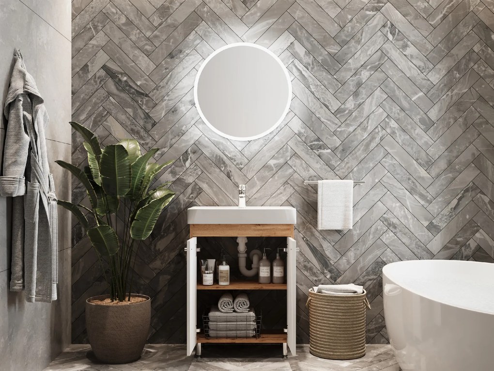 Lavedo Trinity Wotan Oak 60 koupelnová skříňka s umyvadlem