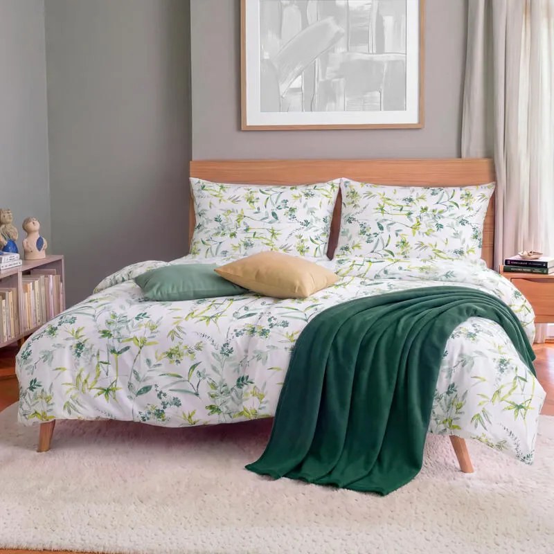 SCANquilt pléd COTTY UNI tmavě zelená střední 150 x 200 cm