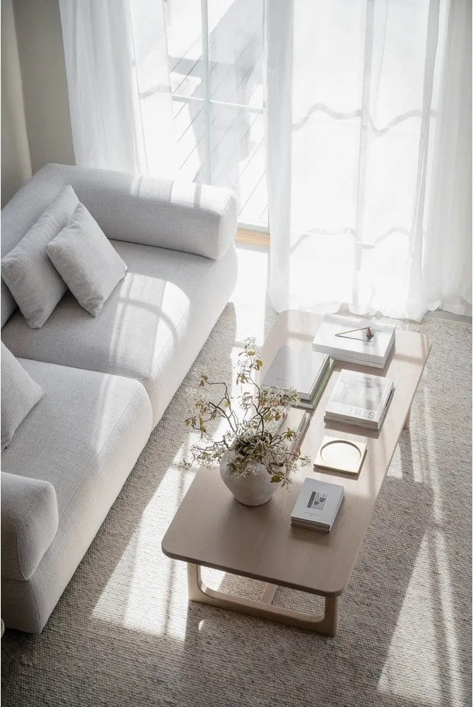 Konferenční stolek s deskou v dubovém dekoru ve světle přírodní barvě 70x160 cm Driscoll – Rowico
