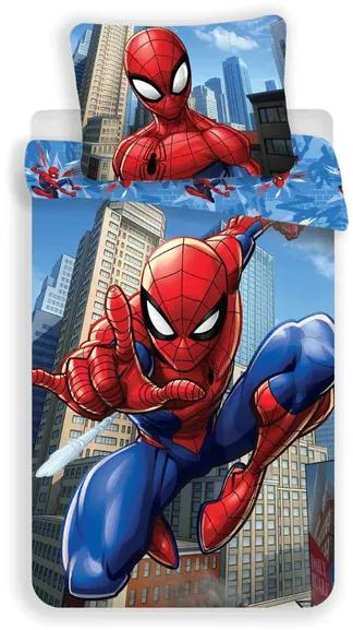Jerry Fabrics povlečení bavlna Spiderman blue 02 140x200+70x90 cm