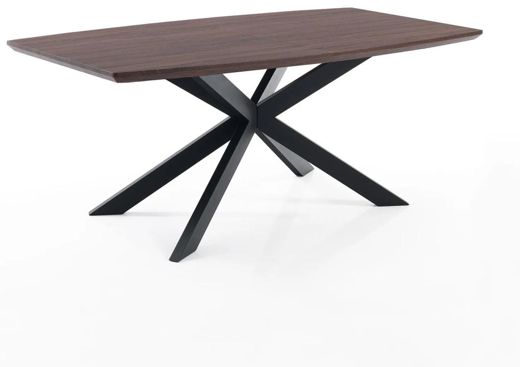 Tomasucci Rozkládací stůl HICS DARK WOOD 76x90x160/200cm,  černá-hnědý