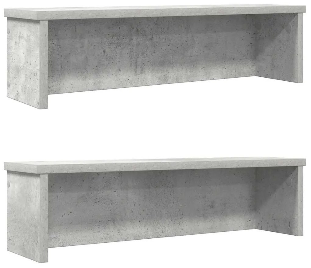 kuchyňské regály stohovatelné 2 pcs betonově šedá 60x15x16 cm