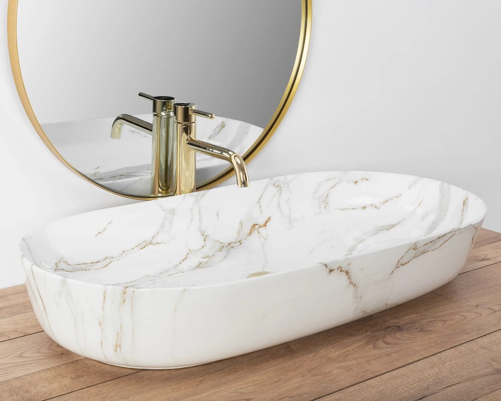 Rea Cleo umyvadlo, 81 x 41 cm, imitace kamene Aiax, REA-U8404