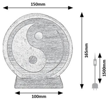 Rabalux 76032 - Solná lampa HARMIO 1xE14/15W/230V