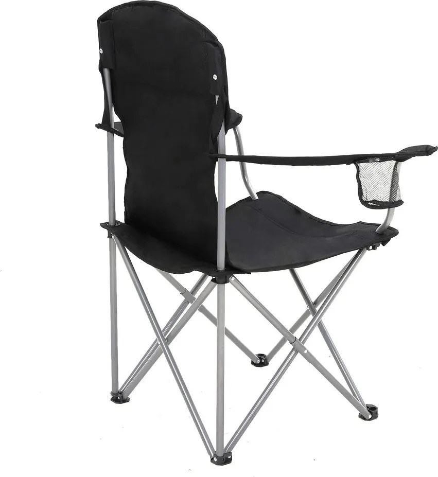 Kempingové židle NOMAD, set 2ks, černá SongmicsHome