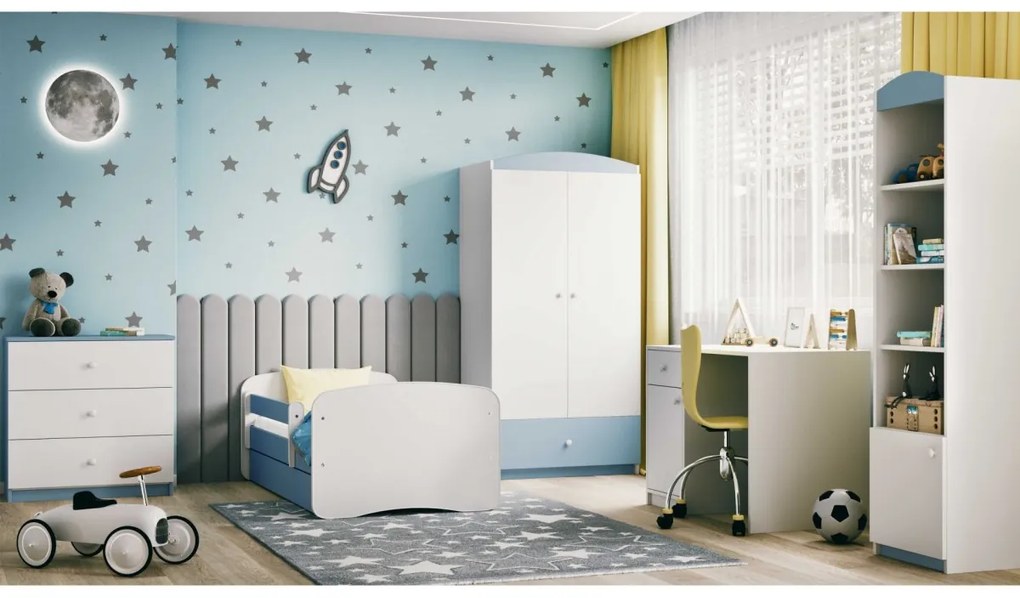 Dětská skříň Babydreams 90 cm modrá