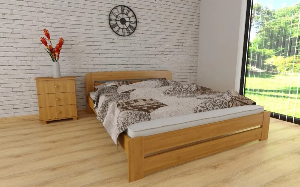 ComfortMatrace Postel z masivu borovice LILI+rošt ZDARMA 180x200 cm Barva: olše
