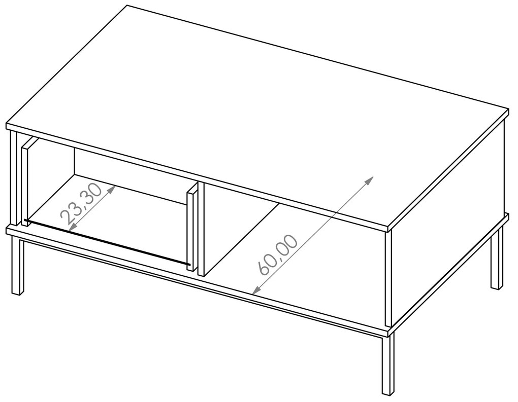 Konferenční stolek Quebec STO (bílá matná). 1051868