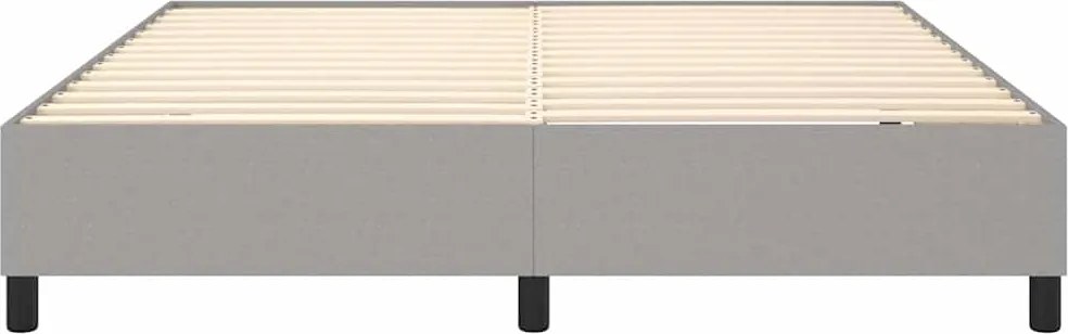Rám postele s boxspringem světle šedý 160 x 200 cm textil 3120870