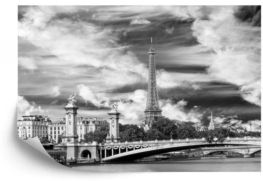 Fototapeta Černobílá Paříž Omyvatelný vlies 360x240