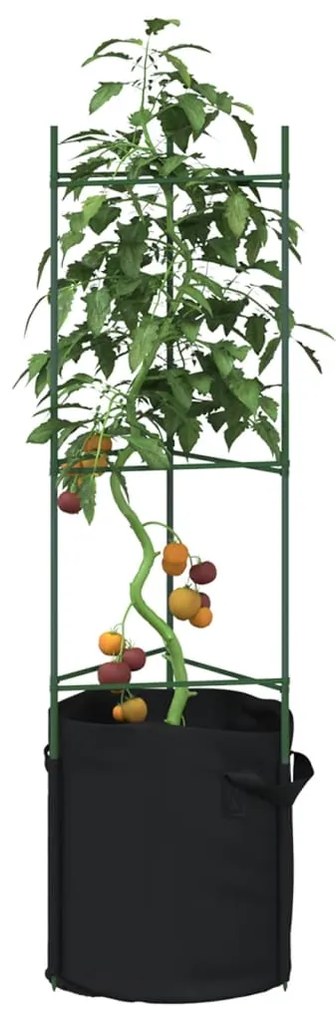 Podpěrné klece pro rajčata s pytlem 4 ks 116 cm ocel a PP 3281484