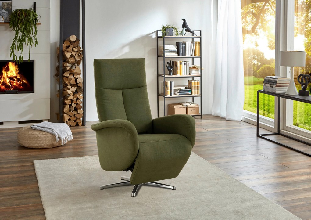 XXXLutz RELAXAČNÍ KŘESLO, textil, olivově zelená Sit & More - Online Only křesla & taburety - 000144006109
