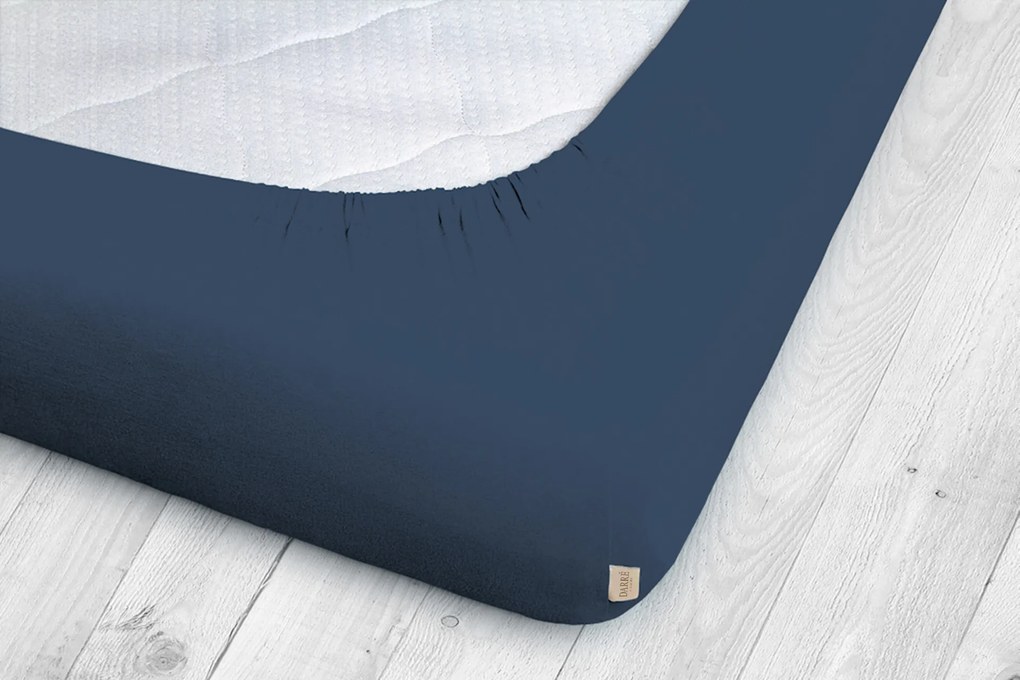 Jersey prostěradlo granátově modré na výšku 20 cm Velikost: 100 x 200