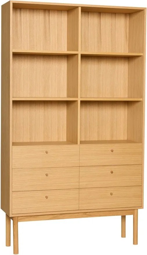 Knihovna v dekoru dubu v přírodní barvě 110x190x35 cm Read – Hübsch