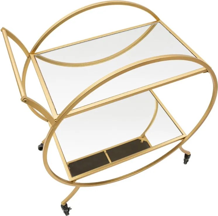 Designový vozík Valerian 70 cm zlatý