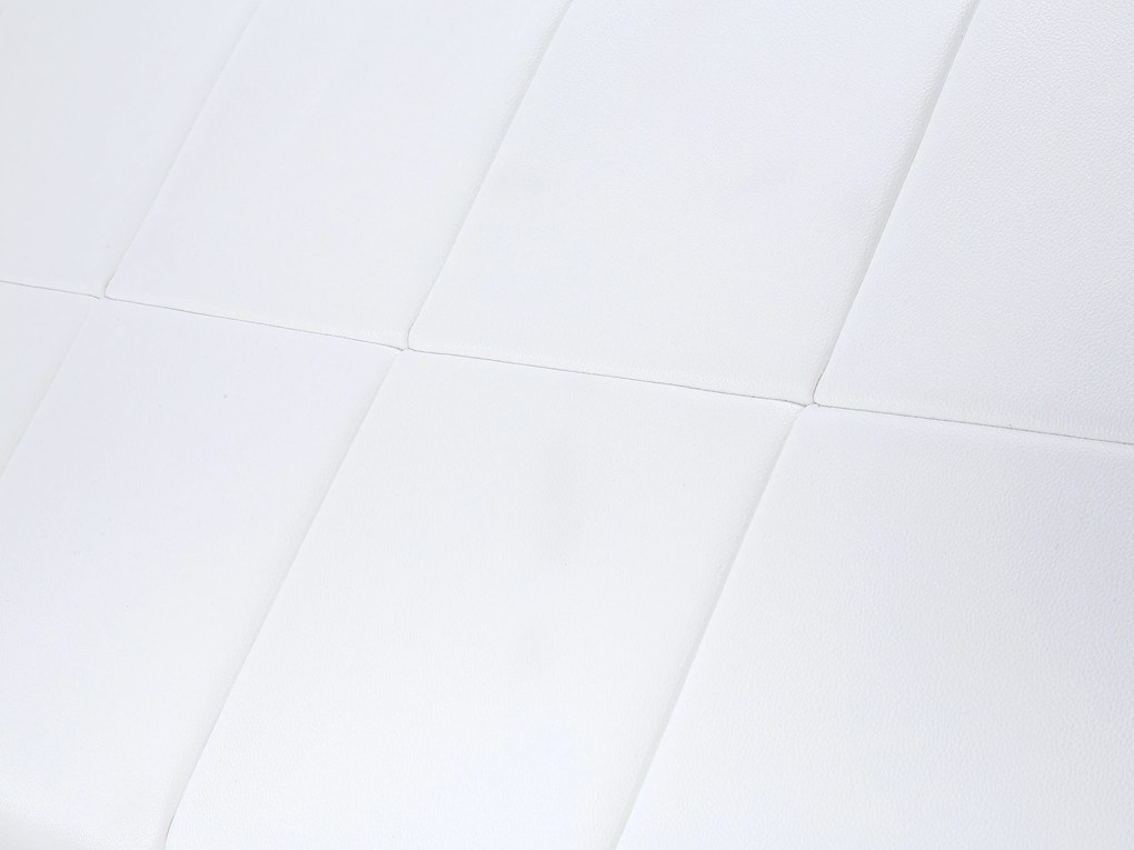 Bílá kožená postel 180x200 cm VICHY Beliani