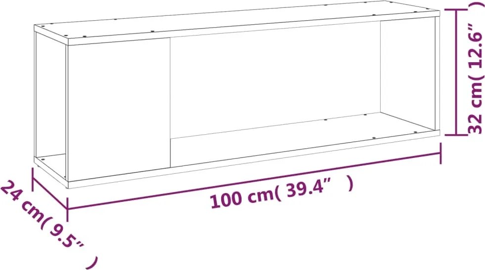 vidaXL TV skříňka 100 x 24 x 32 cm kompozitní dřevo [809167] Barva: šedá sonoma