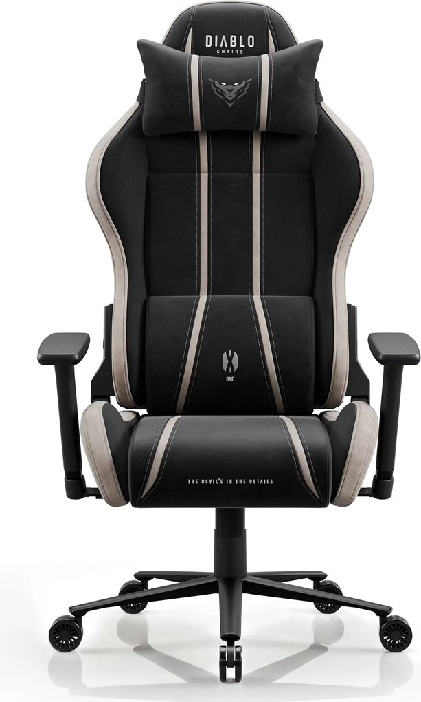 Látková herní židle černo-béžová King Size: Diablo X-One 2.0 Camel Black