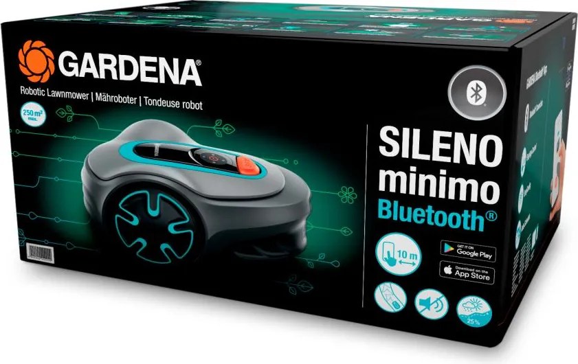 Robotická sekačka Gardena SILENO minimo 250 (na plochy do 250 m2, Bluetooth) - SLEVA !