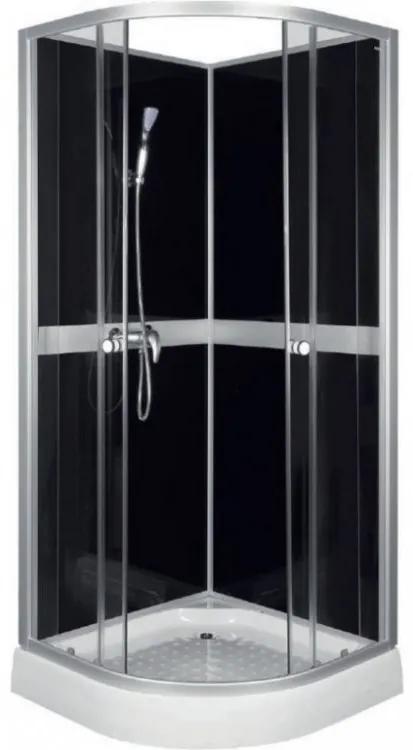 KERRA CLASSIC BLACK sprchový box s baterií, 80x80x209cm