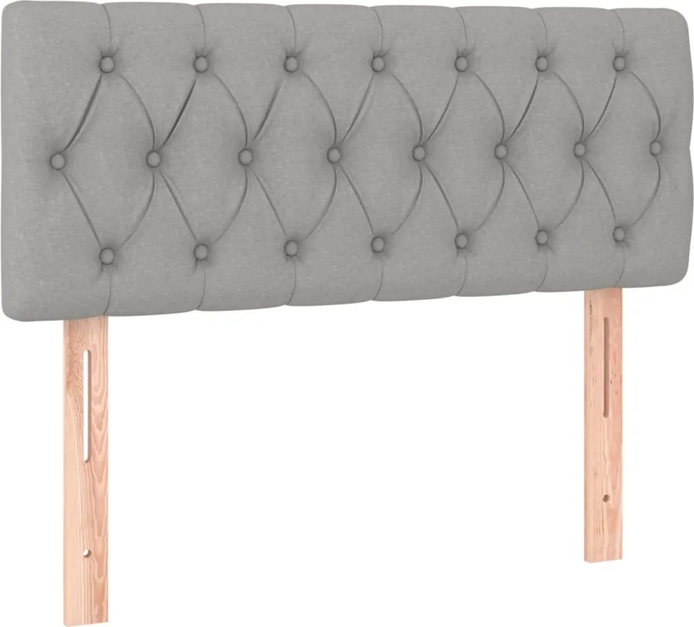Box spring postel s matrací světle šedá 120x190 cm textil 3269793