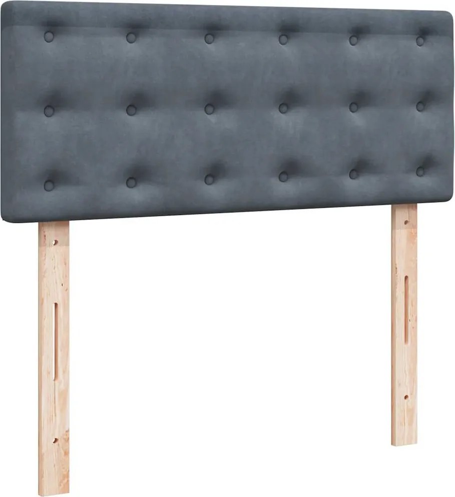 Box spring postel s matrací tmavě šedá 120 x 200 cm samet 3287723