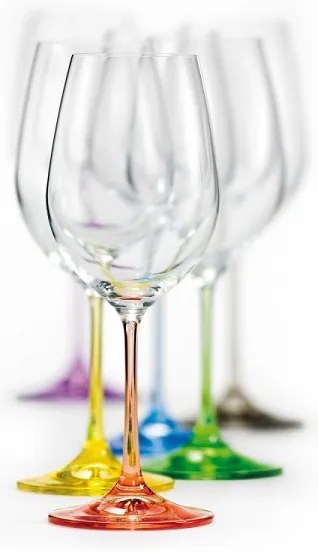 Crystalex Sklenice na víno Viola Rainbow 350 ml 6 ks