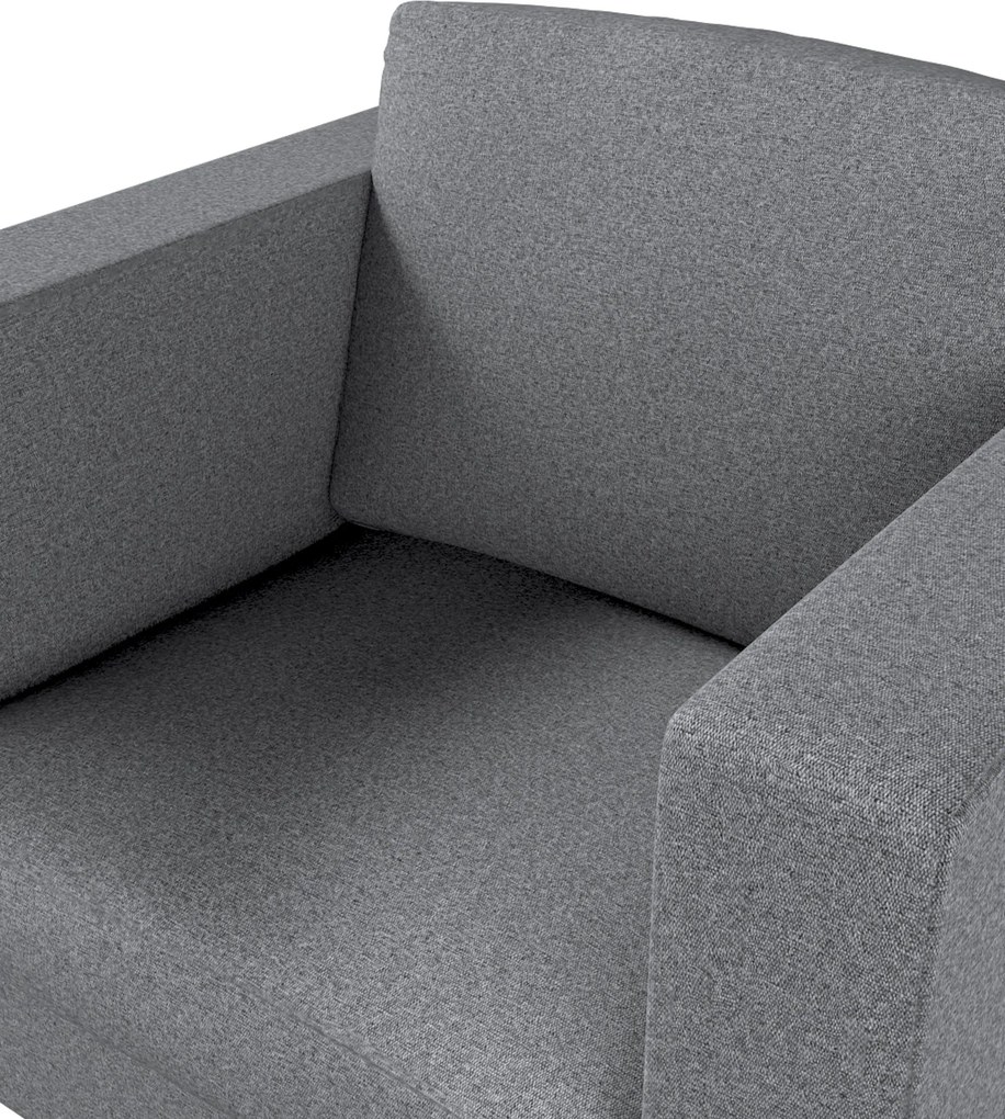 Potah na křesko IKEA Karlanda, krátký barva šedá látka pletený vzor