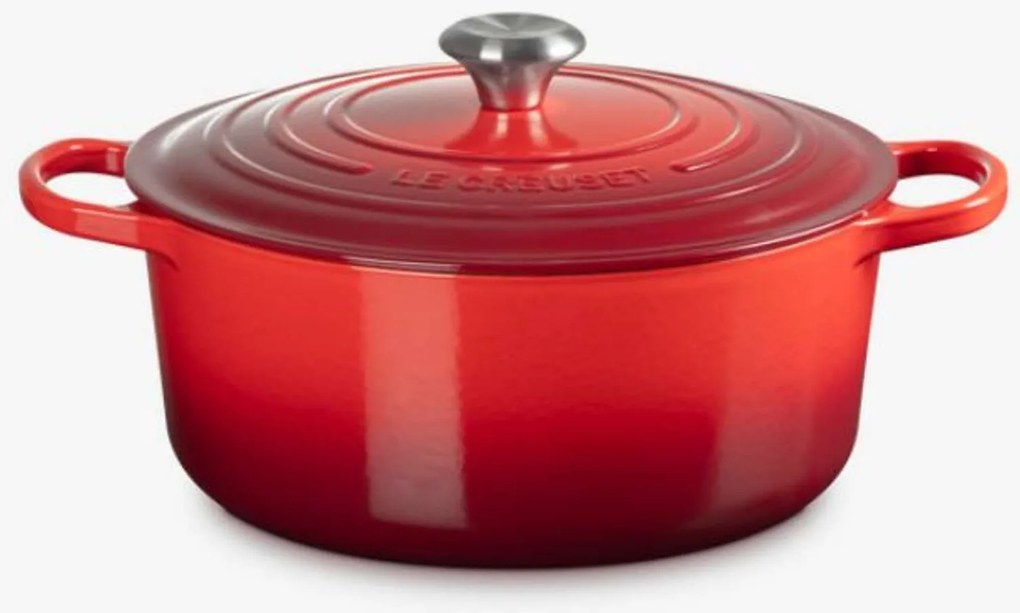 Le Creuset Signature - Pekáč kruhový s poklicí, objem 8,1 l, cerise 21177300602430