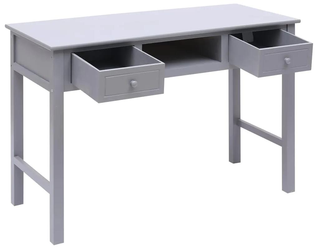 Psací stůl šedý 110 x 45 x 76 cm dřevo