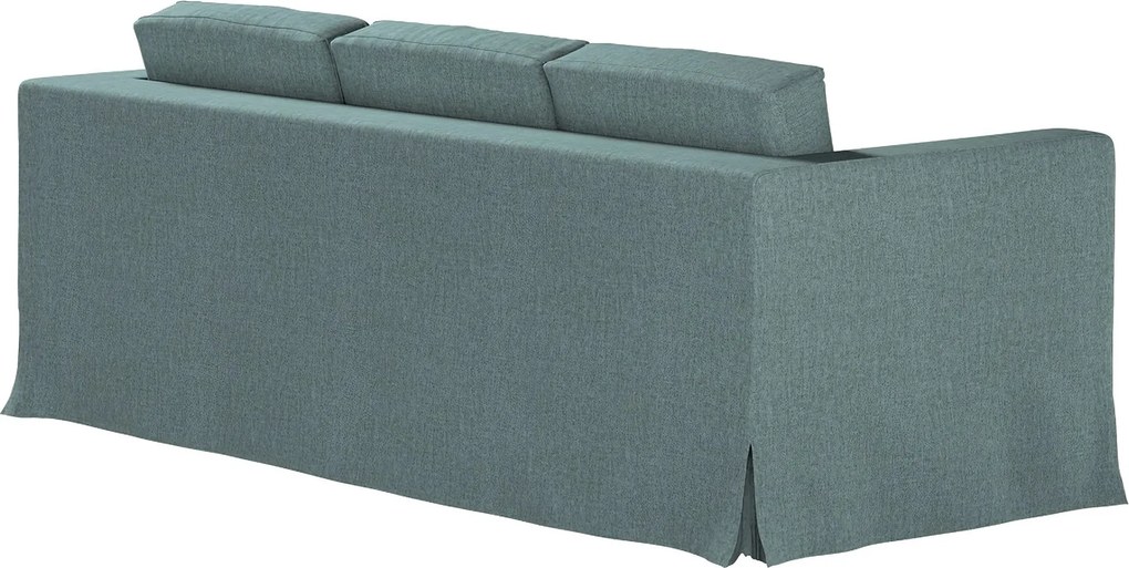 Potah na pohovku IKEA  Karlanda 3-místná nerozkládací, dlouhý barva modrá látka pletený vzor