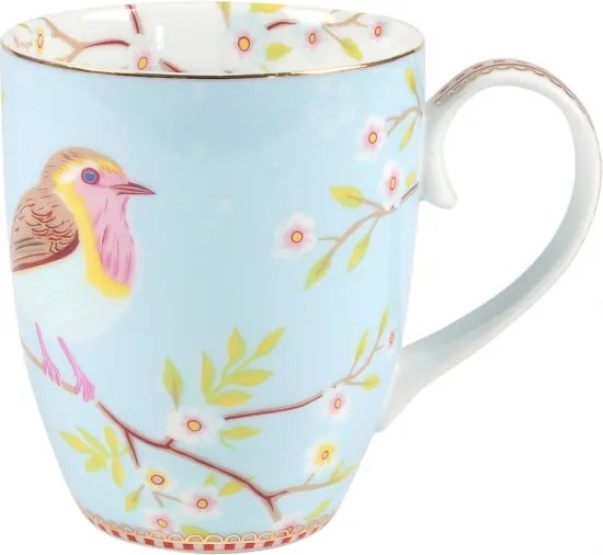Pip Studio Floral Hrnek Early Bird modrý 350ml