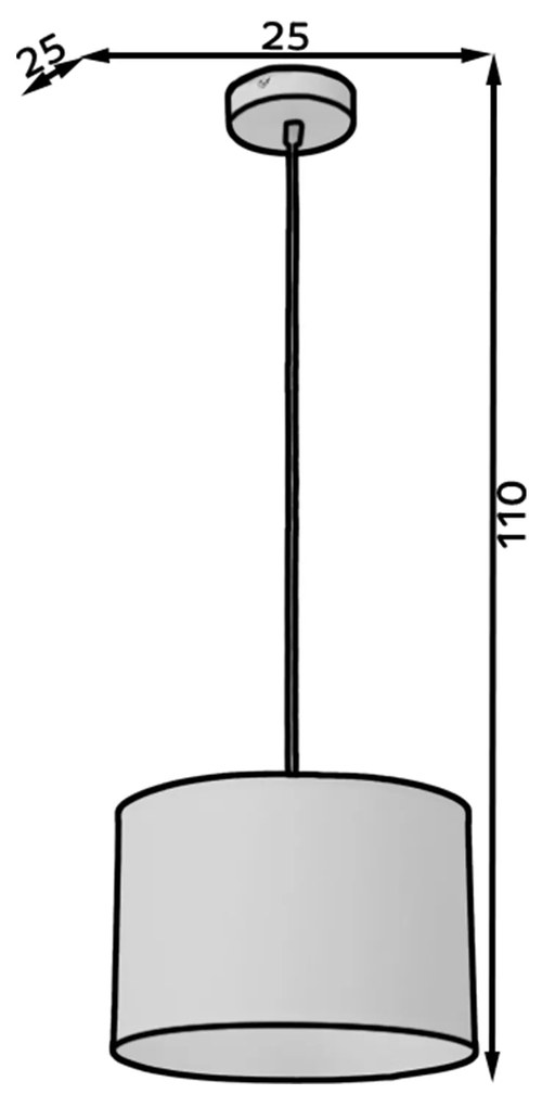 Eltap Moderní závěsné osvětlení Vespillo 1, 25x25x110cm bílá/zlatá
