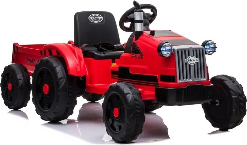 LEAN CARS Elektrický traktor s přívěsem CH9959 červený