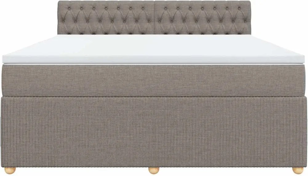 Box spring postel s matrací taupe 180x200 cm textil 3289846