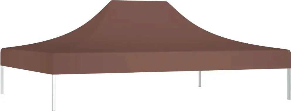 vidaXL Střecha pro párty stan, 4,5 x 3 m, hnědá, 270 g/m²