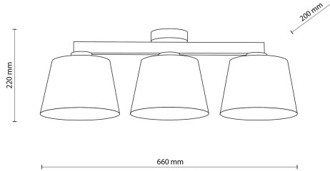 Brilagi - Přisazený lustr LATTE SABIA 3xE27/15W/230V borovice/bílá