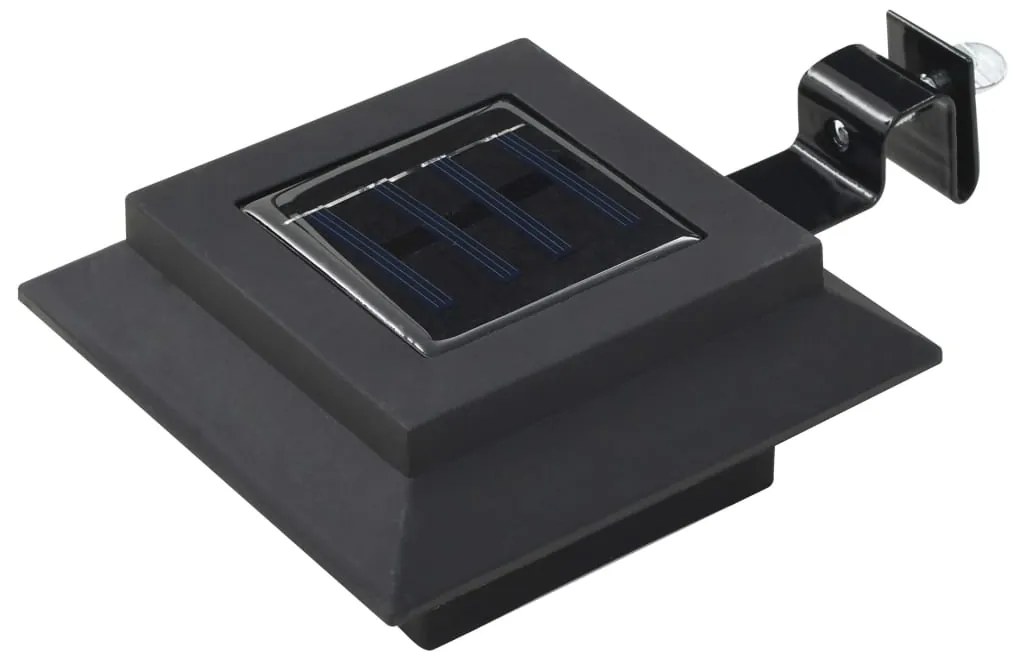 Zahradní solární lampy 12 ks LED čtvercové 12 cm černé 277136