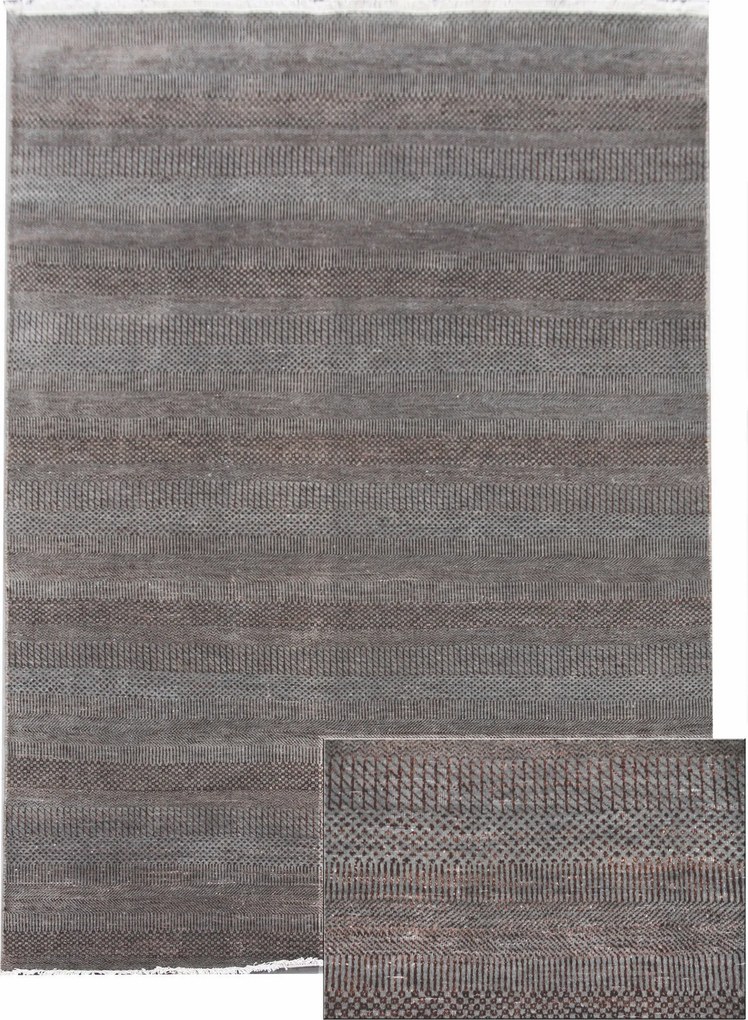 Ručne viazaný kusový koberec Diamond DC-MCN Light grey / brown, 365x457, hnedá, chodba / predsieň, Diamond Carpets India