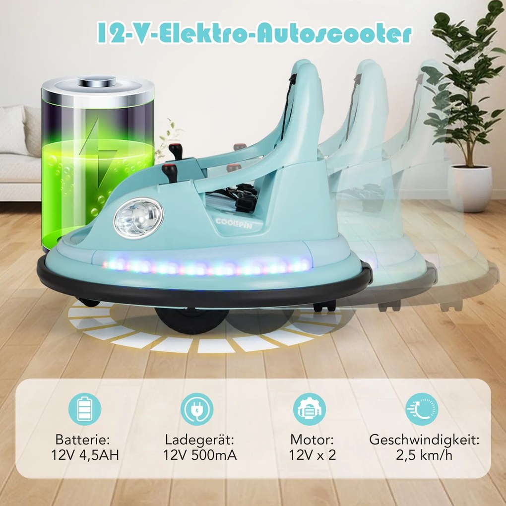 Costway Dětské elektrické nárazníkové autíčko 12 na V baterie