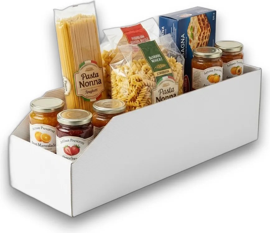 usporadejto.cz Úložný box, plastový 15x50x16cm - do spíže i do skříně KARTONPLAST - BÍLÝ