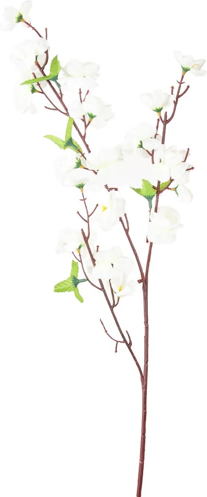 Umělá větvička Broskvoň bílá, 65 cm