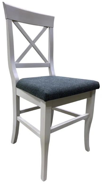 Jídelní židle, Provensal TYP 7, bílá/tmavě šedá
