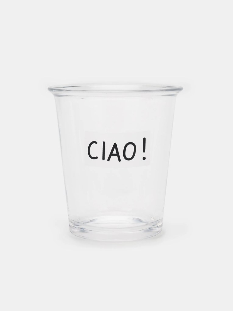 Sinsay - Sklenice s nápisy CIAO! a AMORE 2 pack - černá
