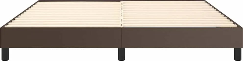 Rám postele s boxspringem hnědá 180 x 200 cm umělá kůže 3120715