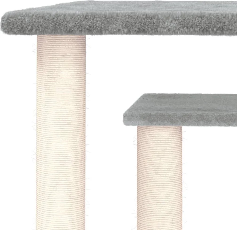 Škrabadlo pro kočky s plošinami světle šedé 50 cm 172044
