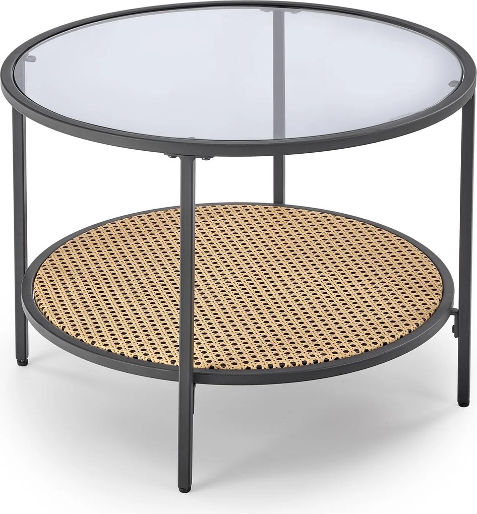 Konferenční stolek Dakota 60 cm hnědý/čirý