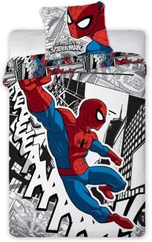 Dětské povlečení do velké postele 140x200 - Spiderman komix Lobles
