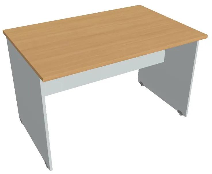 Stůl jednací rovný 120 cm - Hobis Gate GJ 1200 Dekor stolové desky: buk, Dekor lamino podnože: šedá