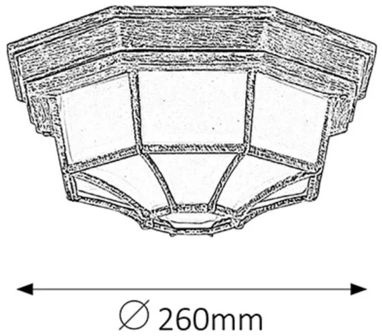 Rabalux 8376 - Venkovní stropní svítidlo MILANO 1xE27/100W/230V IP44